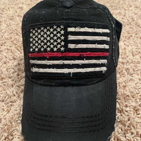 KBETHOS | Accessories | Nwt Thin Red Line American Flag Distressed Hat ...